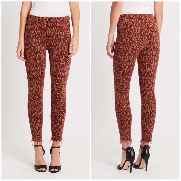 MOTHER | Jeans | New Mother High Waisted Looker Ankle Fray In Animal ...